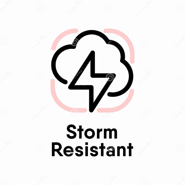 Storm Resistant Information Sign Stock Illustration - Illustration of ...
