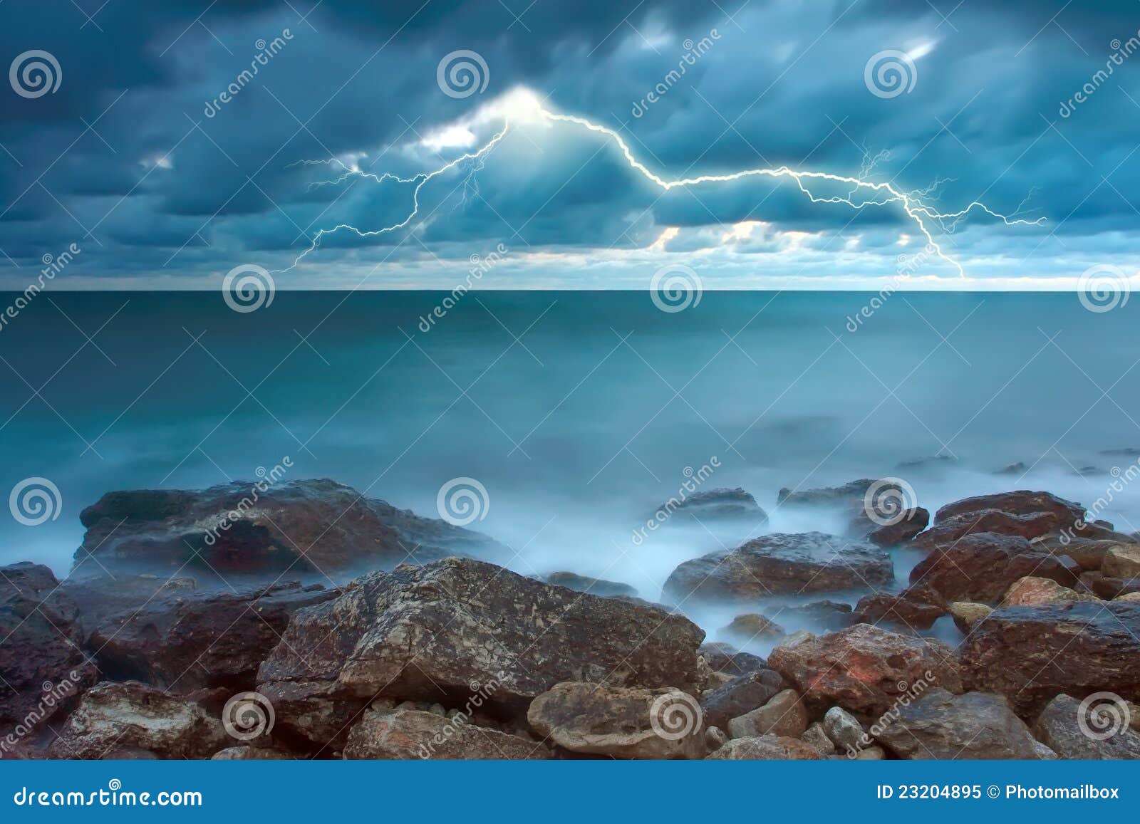 Storm on the rocky coast stock image. Image of beautiful - 23204895