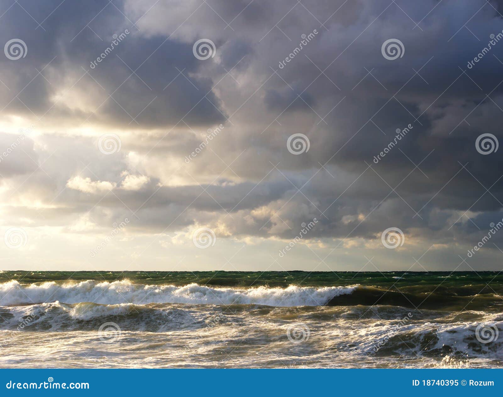 Storm on the sea stock image. Image of cloudy, color - 18740395