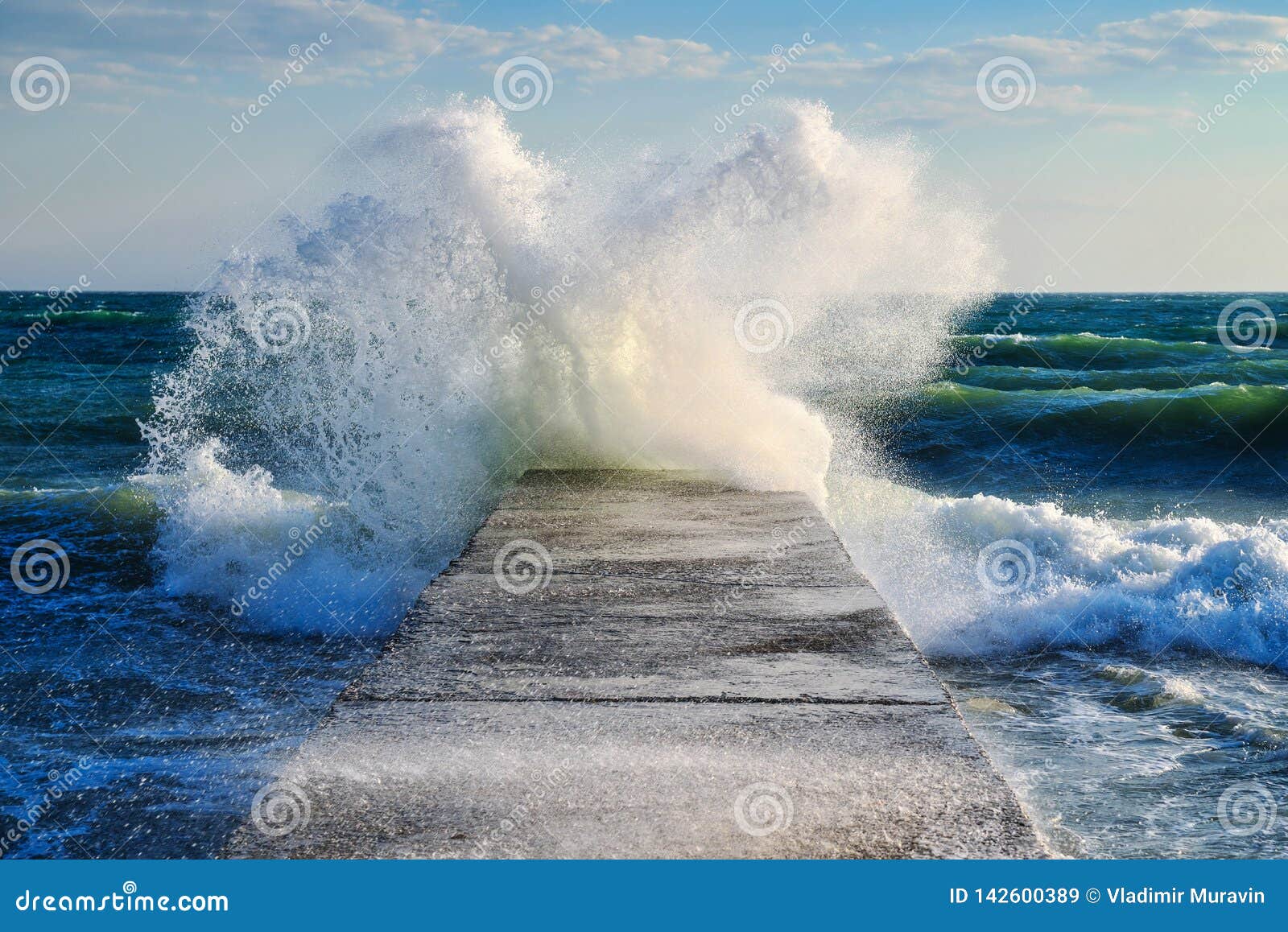 Storm on the Sea, a Big Wave Surge Stock Image - Image of park ...