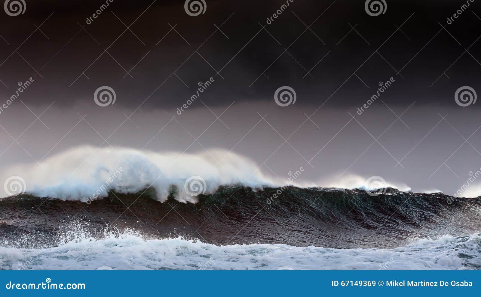 Storm in the Sea with Big Waves Stock Image - Image of storm, powerful ...
