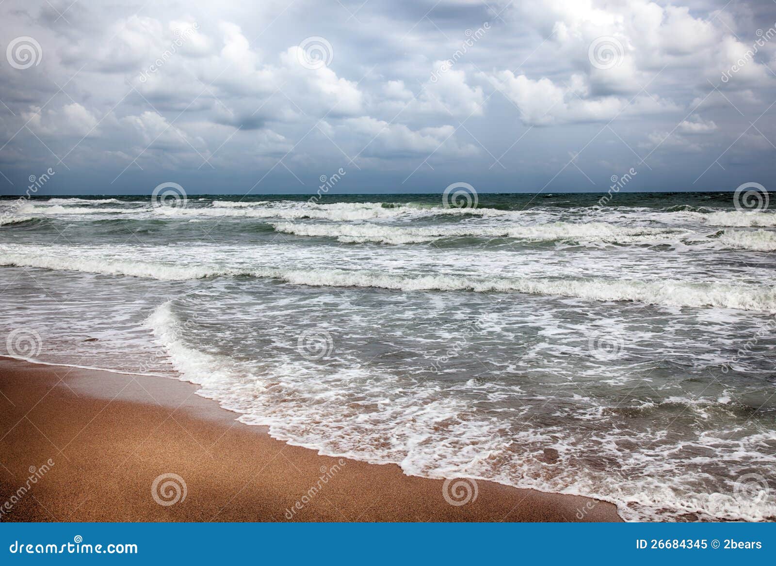 Storm on the Sea after a Rain Stock Image - Image of scenic, cloudscape ...