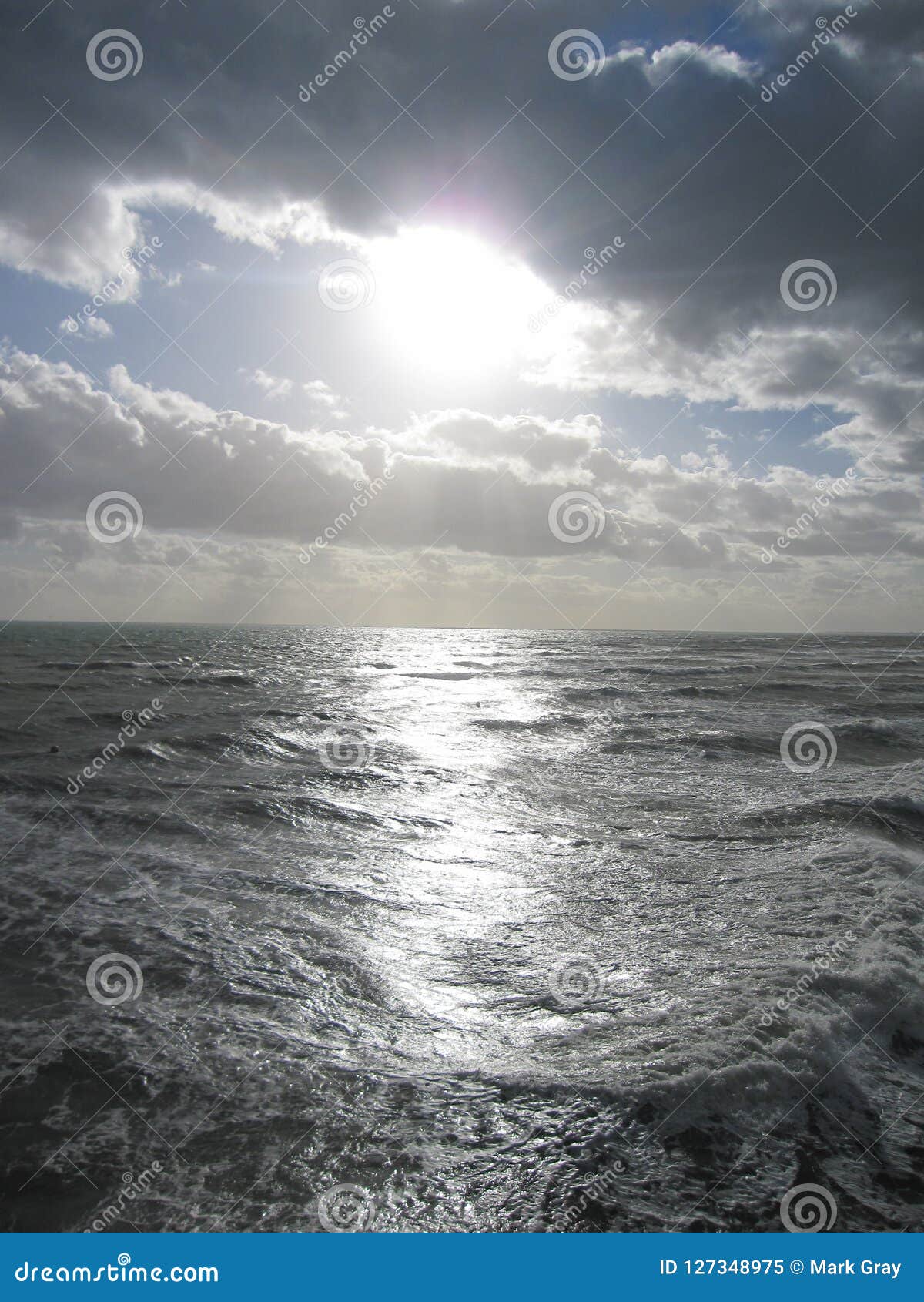 Storm at Sea stock image. Image of storm, ocean, clouds - 127348975