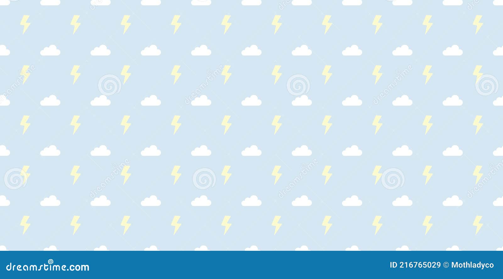 Storm, Sky with Clouds and Thunder Seamless Repeat Pattern Vector ...