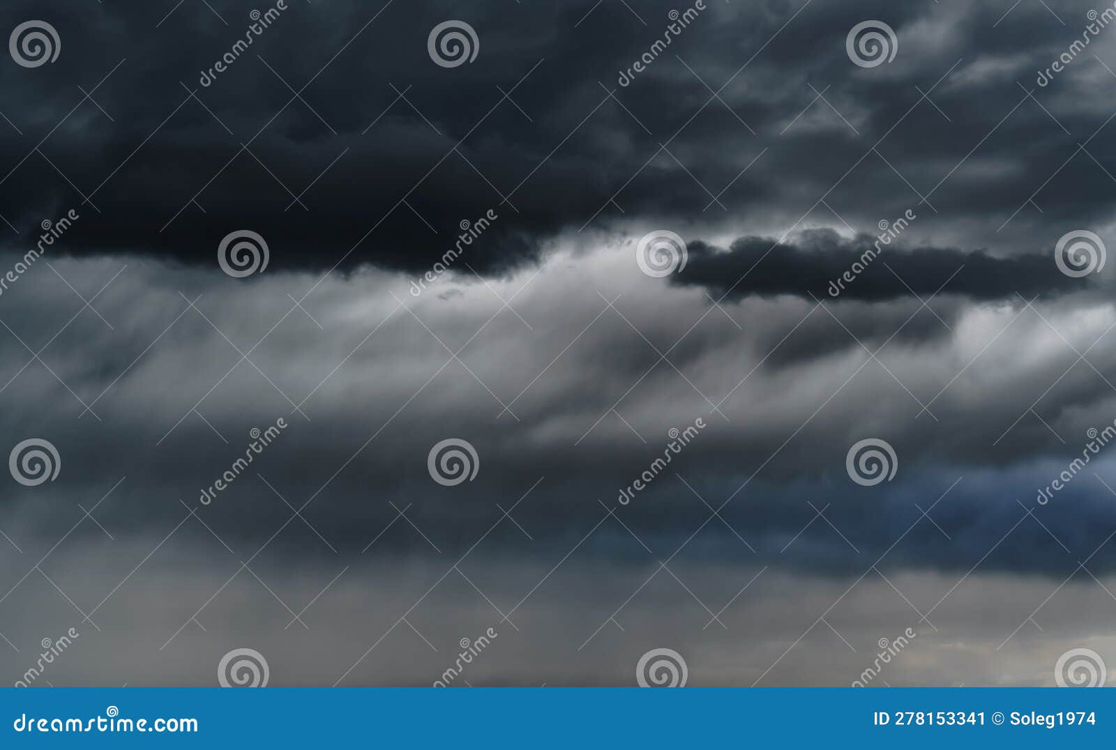 Storm Sky, Dark Dramatic Clouds during Thunderstorm, Rain and Wind ...