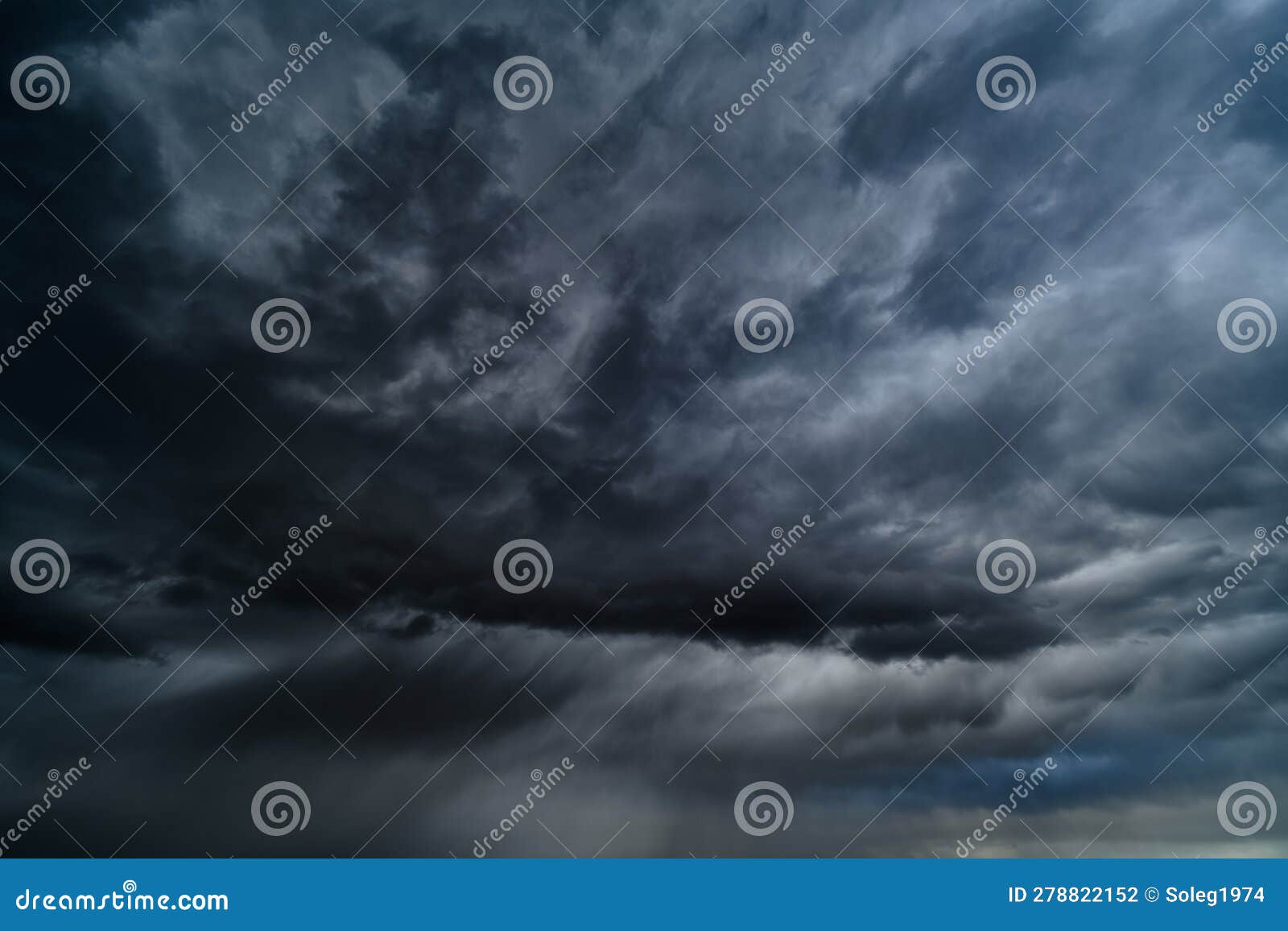 Storm Sky, Dark Dramatic Clouds during Thunderstorm, Rain and Wind ...