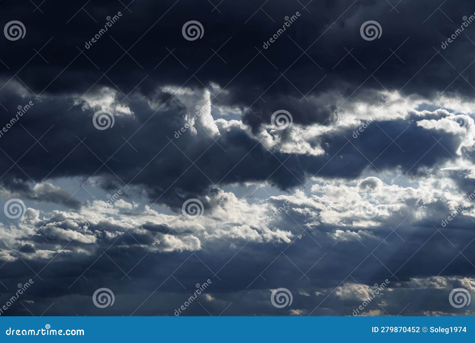 Storm Sky, Dark Dramatic Clouds during Thunderstorm, Rain and Wind ...