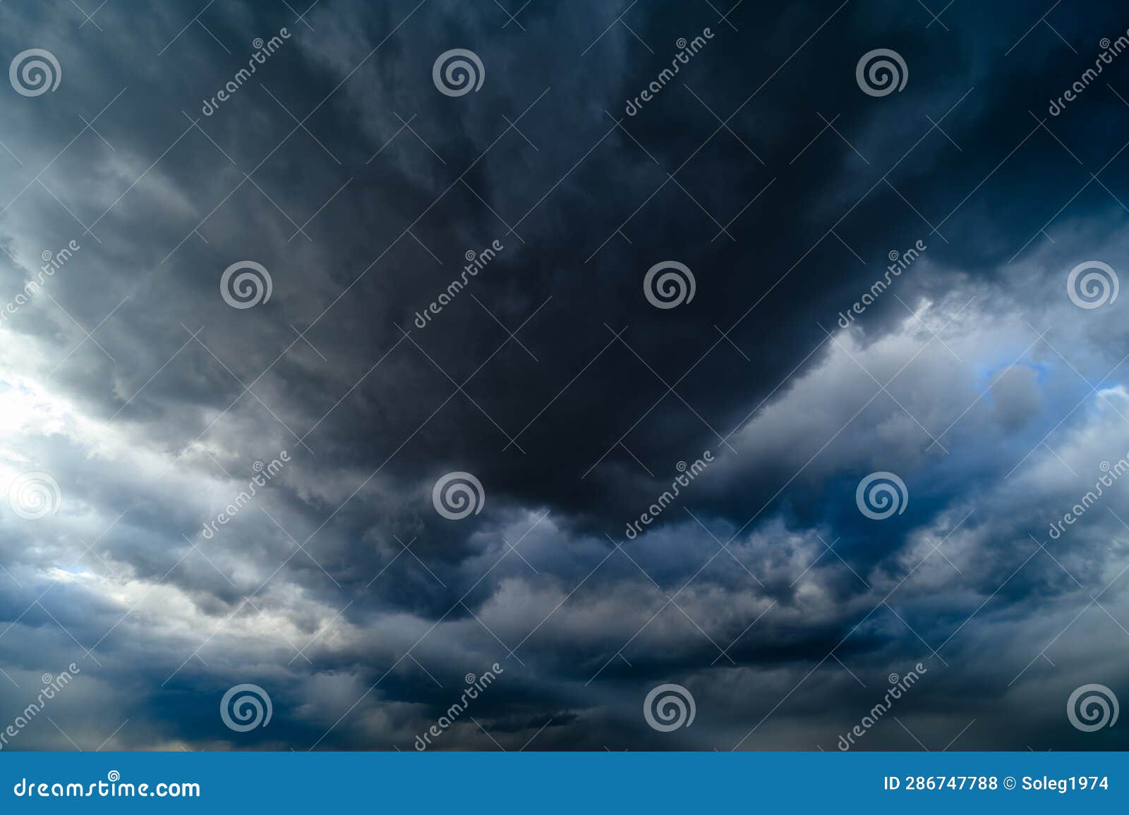 Storm Sky, Dark Dramatic Clouds during Thunderstorm, Rain and Wind ...