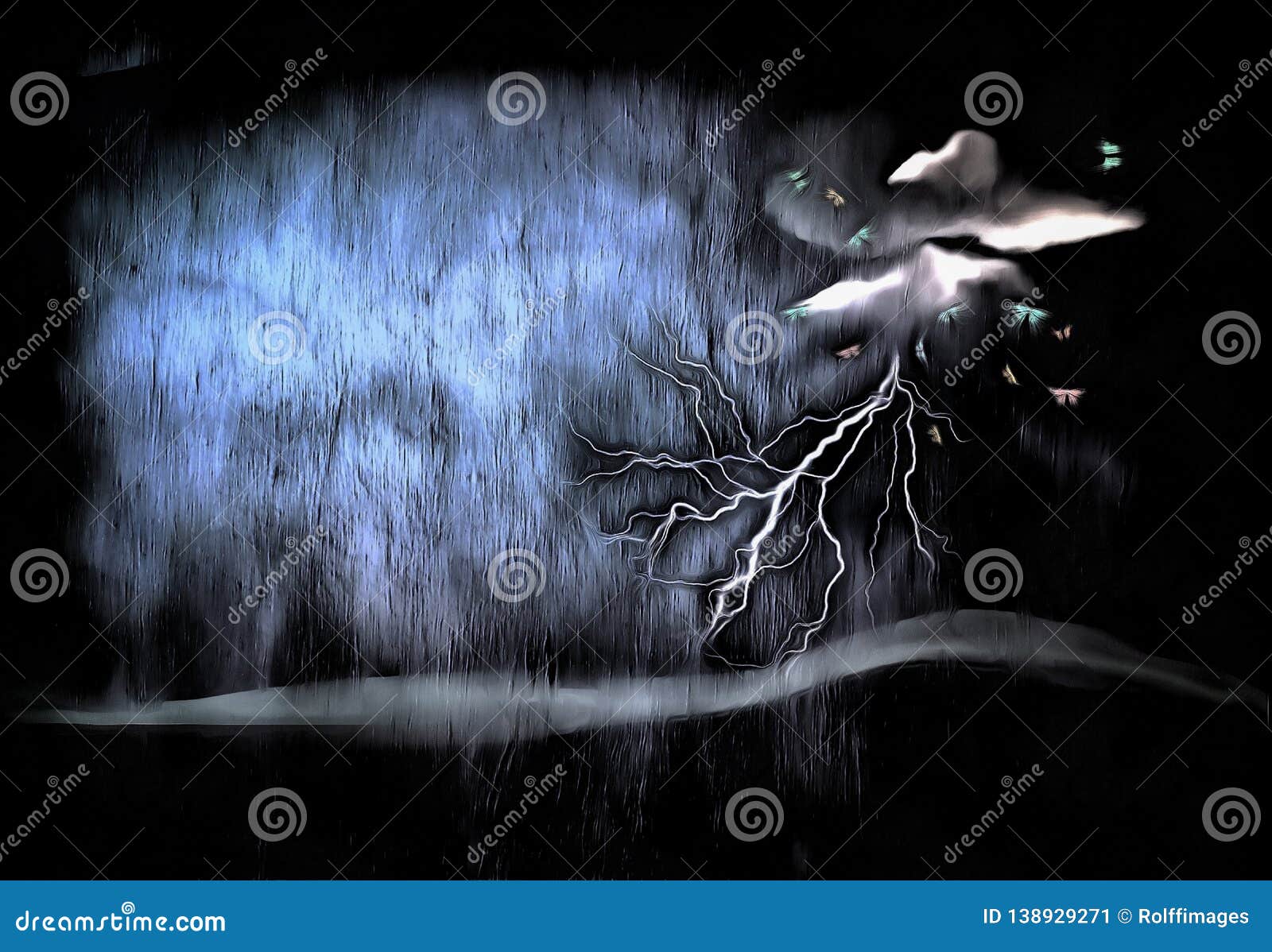 Storm stock illustration. Illustration of butterfly - 138929271