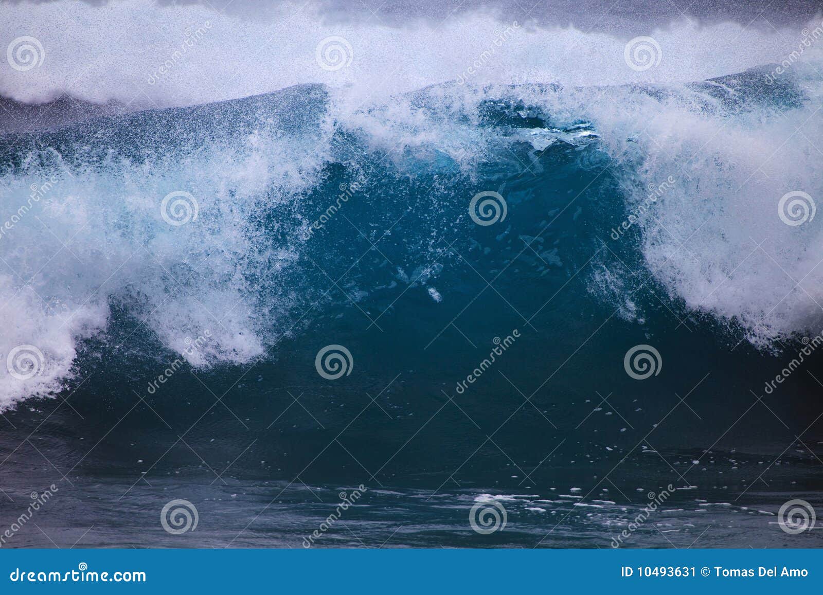 Storm Surf Surges Against Oahu Shore Stock Image - Image of breakers ...