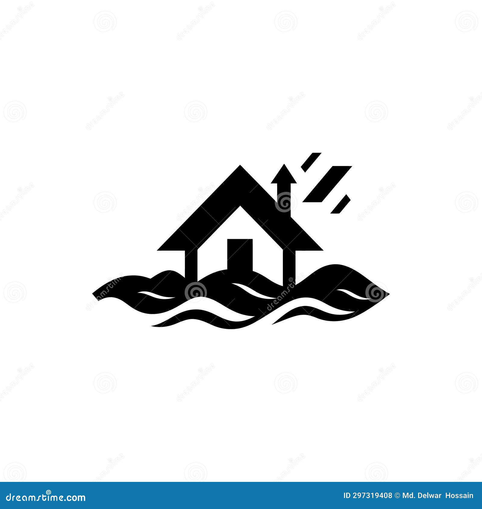 Storm Surge Icon stock vector. Illustration of ocean - 297319408