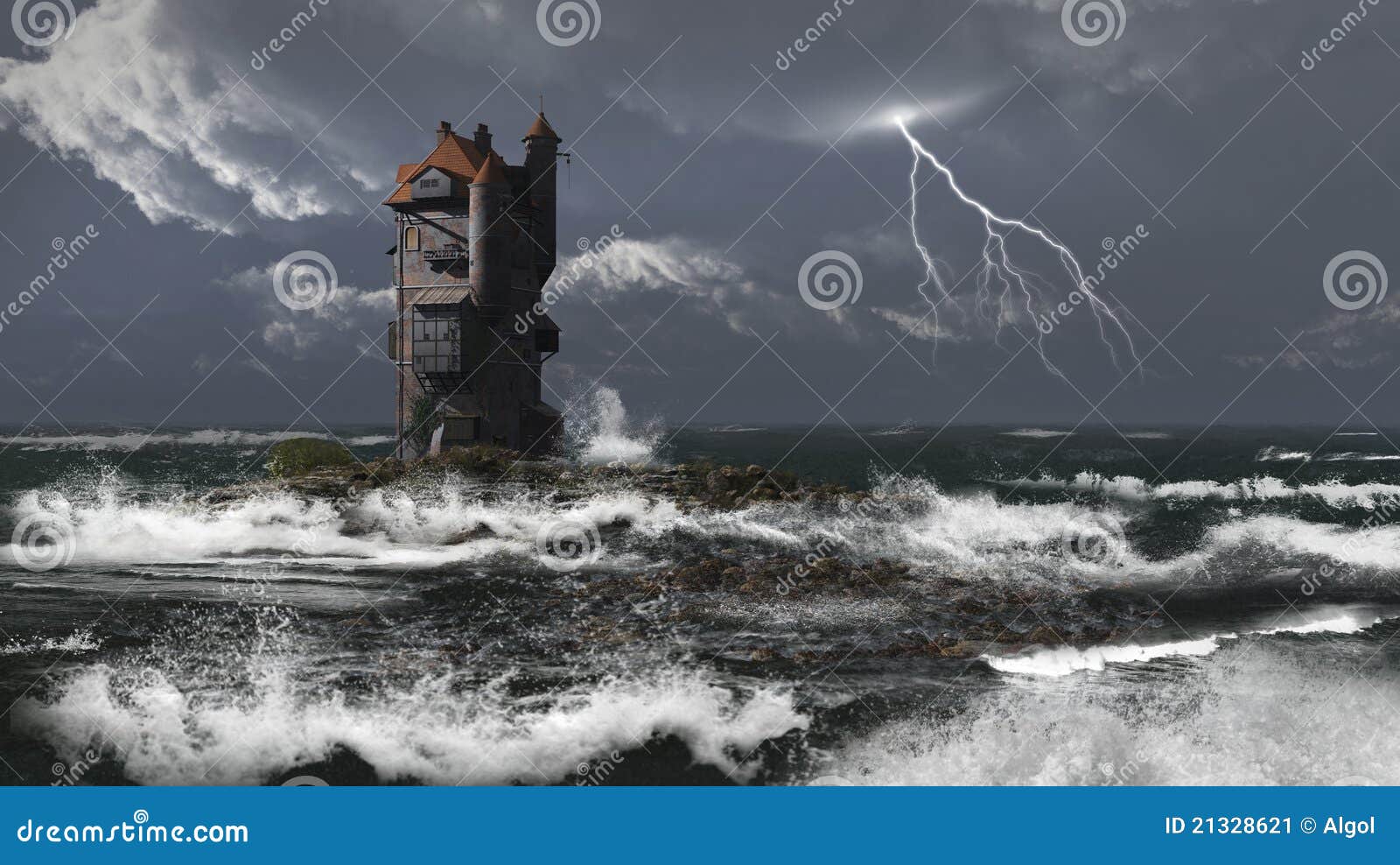 Storm Tower stock illustration. Illustration of building - 21328621