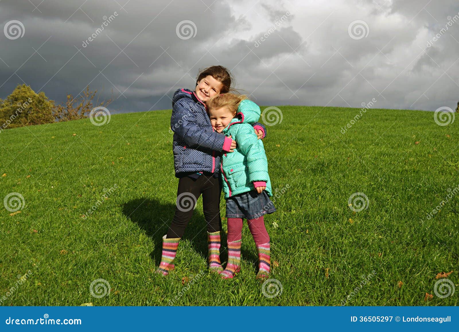 After the storm stock image. Image of grass, cuddle, children - 36505297