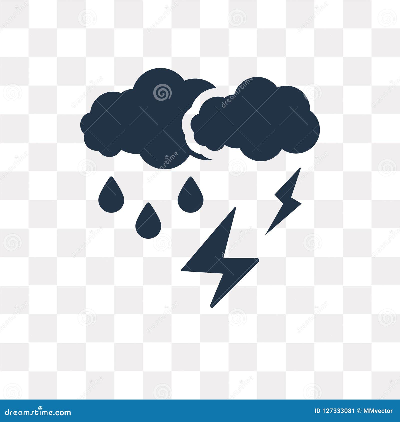 Storm Vector Icon Isolated on Transparent Background, Storm Tra Stock ...