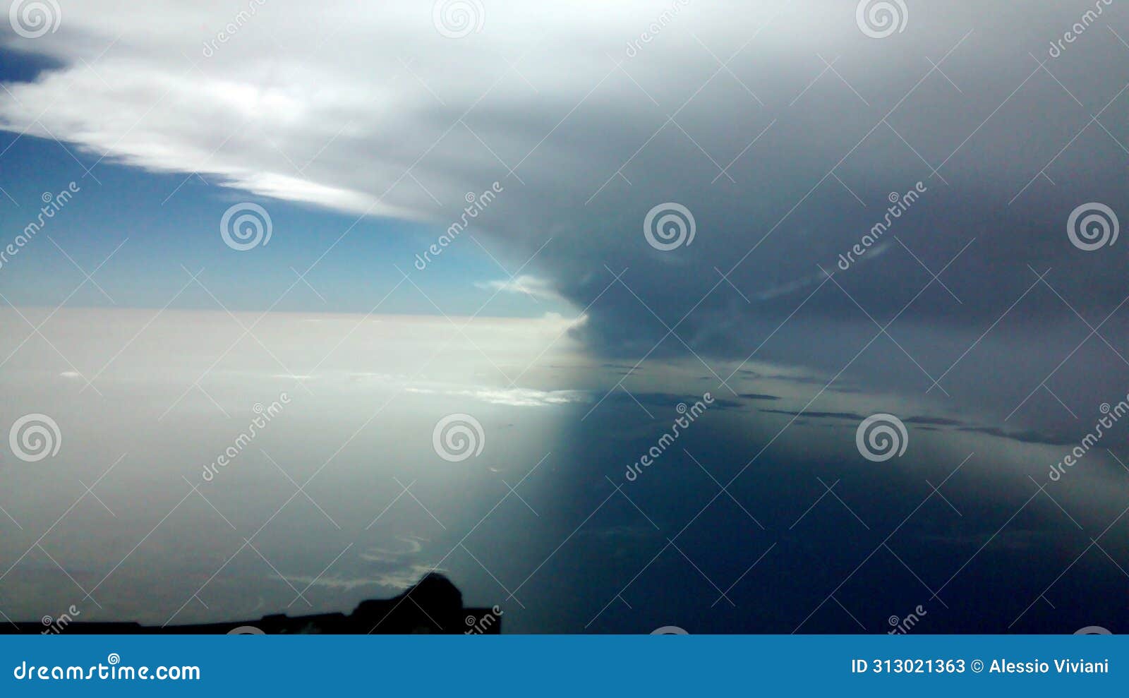 Storm View from Airplane Cockpit Stock Image - Image of italian ...