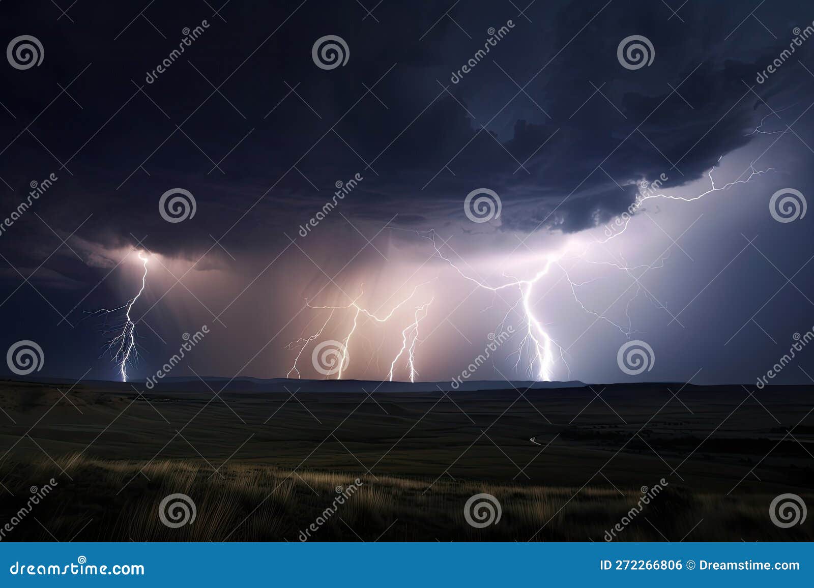 Storm with Visible Rain Pouring Down on a City, Generative AI Stock ...