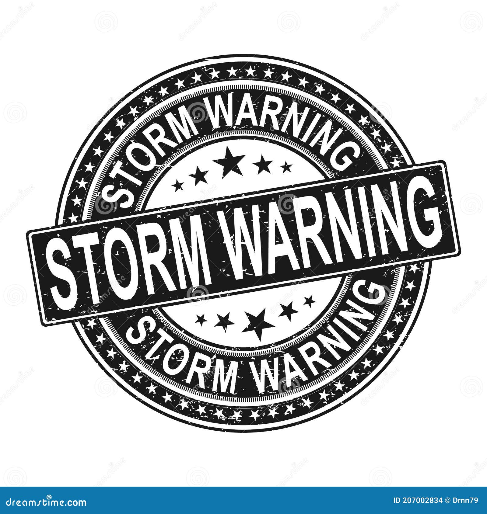 Storm Warning Grunge Rubber Stamp on White Background, Vector ...
