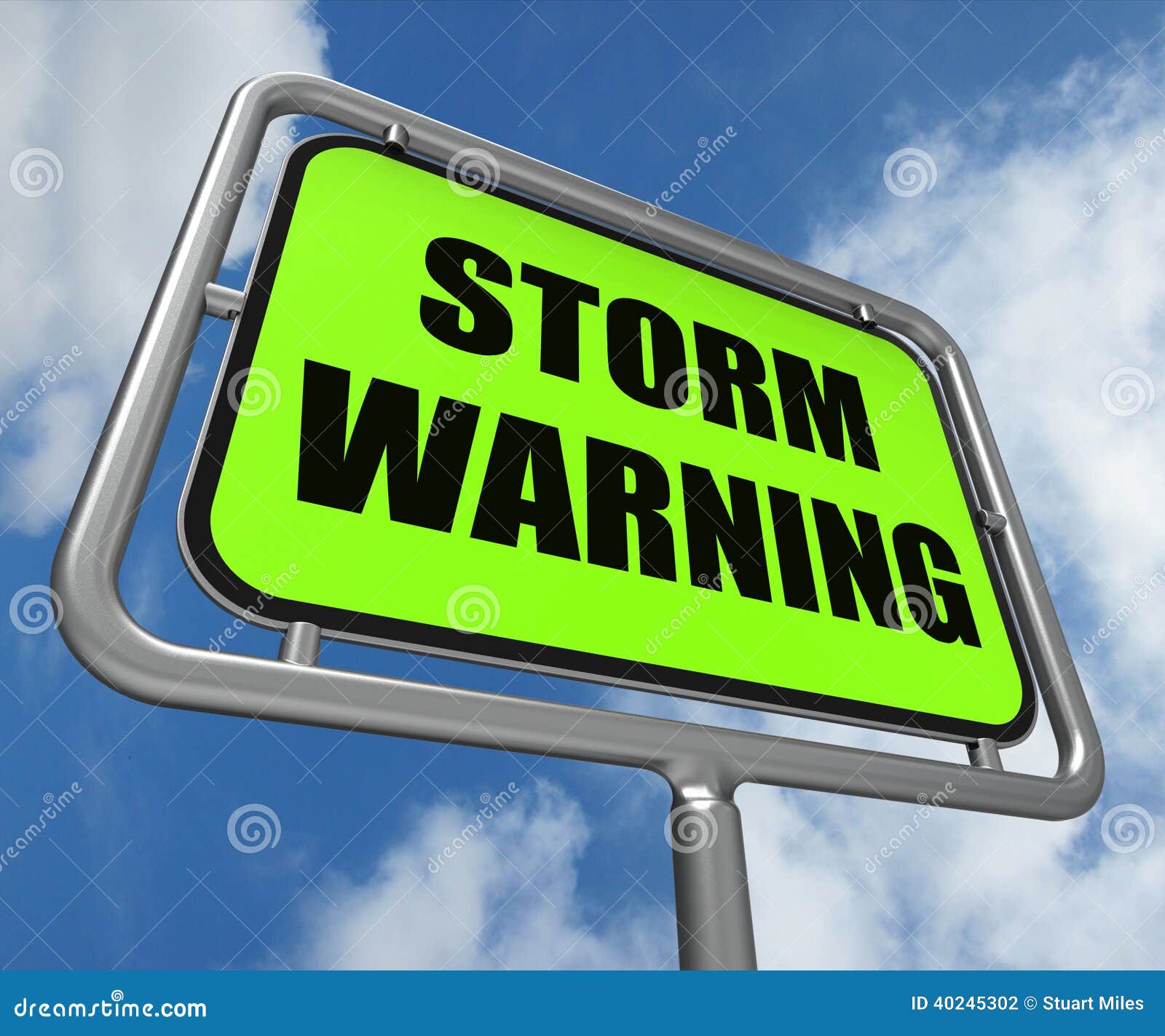 Storm Warning Sign Represents Forecasting Stock Illustration ...