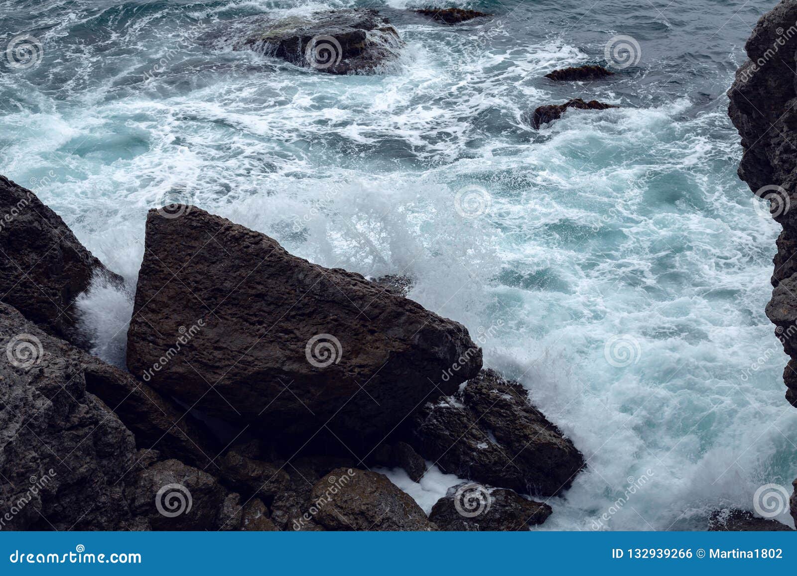 Storm hits the rocks stock photo. Image of coastal, beauty - 132939266
