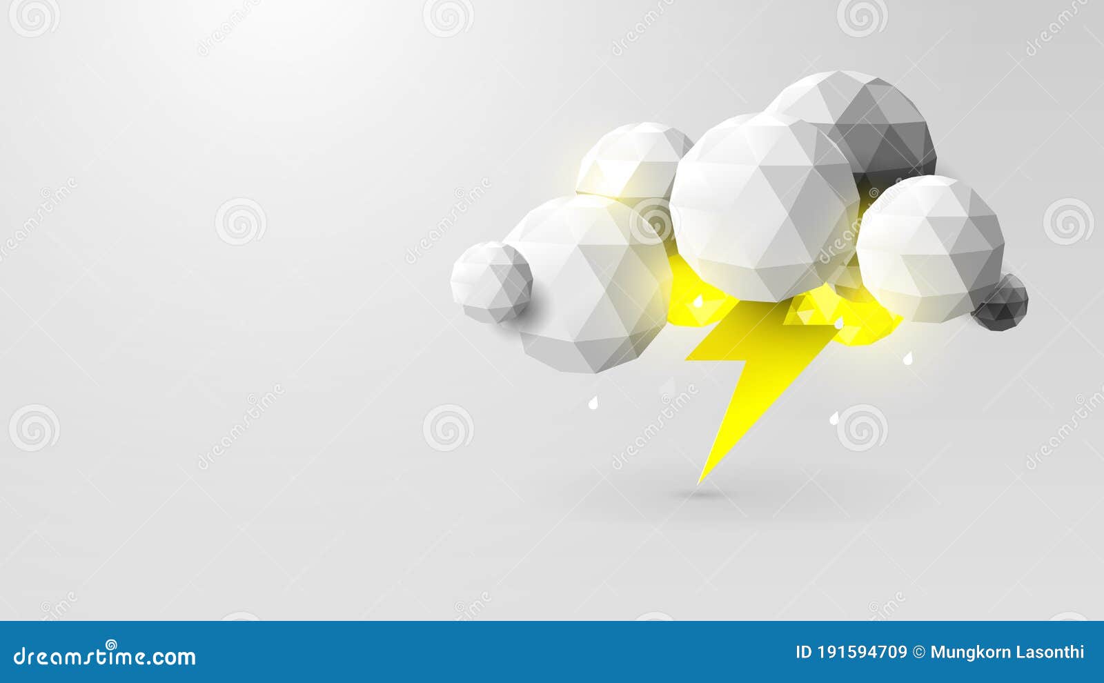 Storm Weather Logos On White Background - 3d Rendering Stock ...
