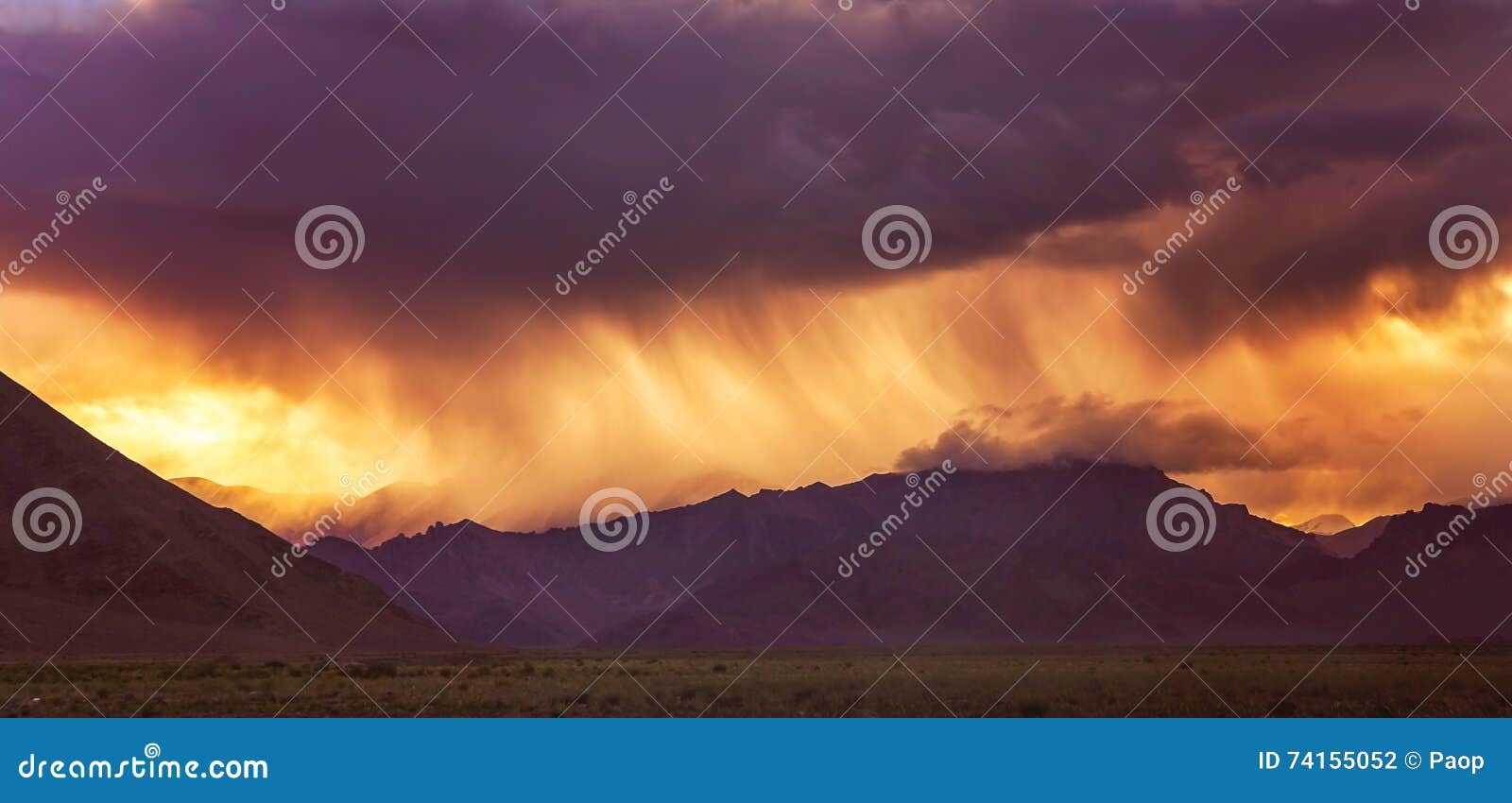 Storm in Western Tibet stock photo. Image of area, peaks - 74155052