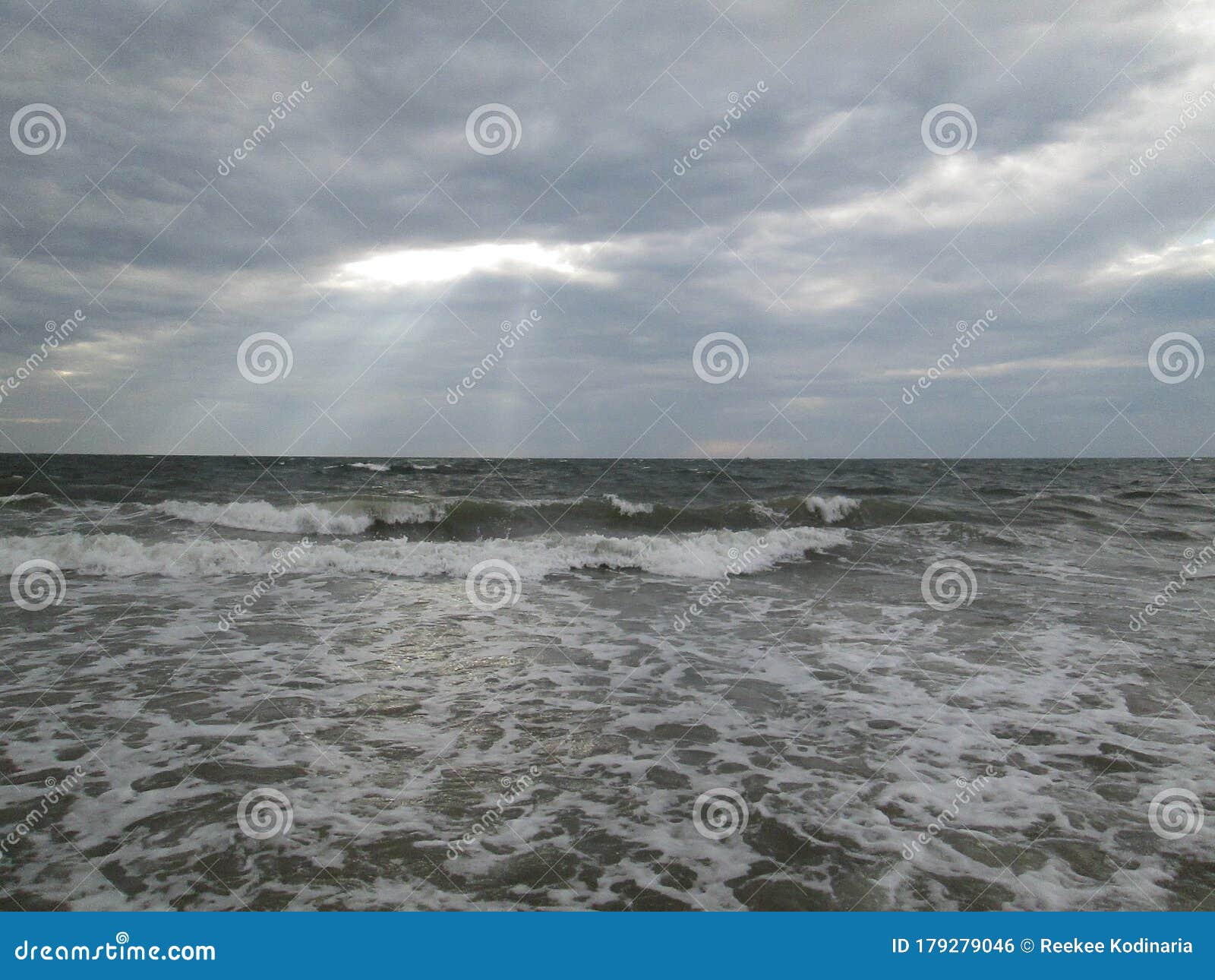 Storm, Windy Weather On Sea Shore Of Mediterranean Sea, Haifa, Israel ...