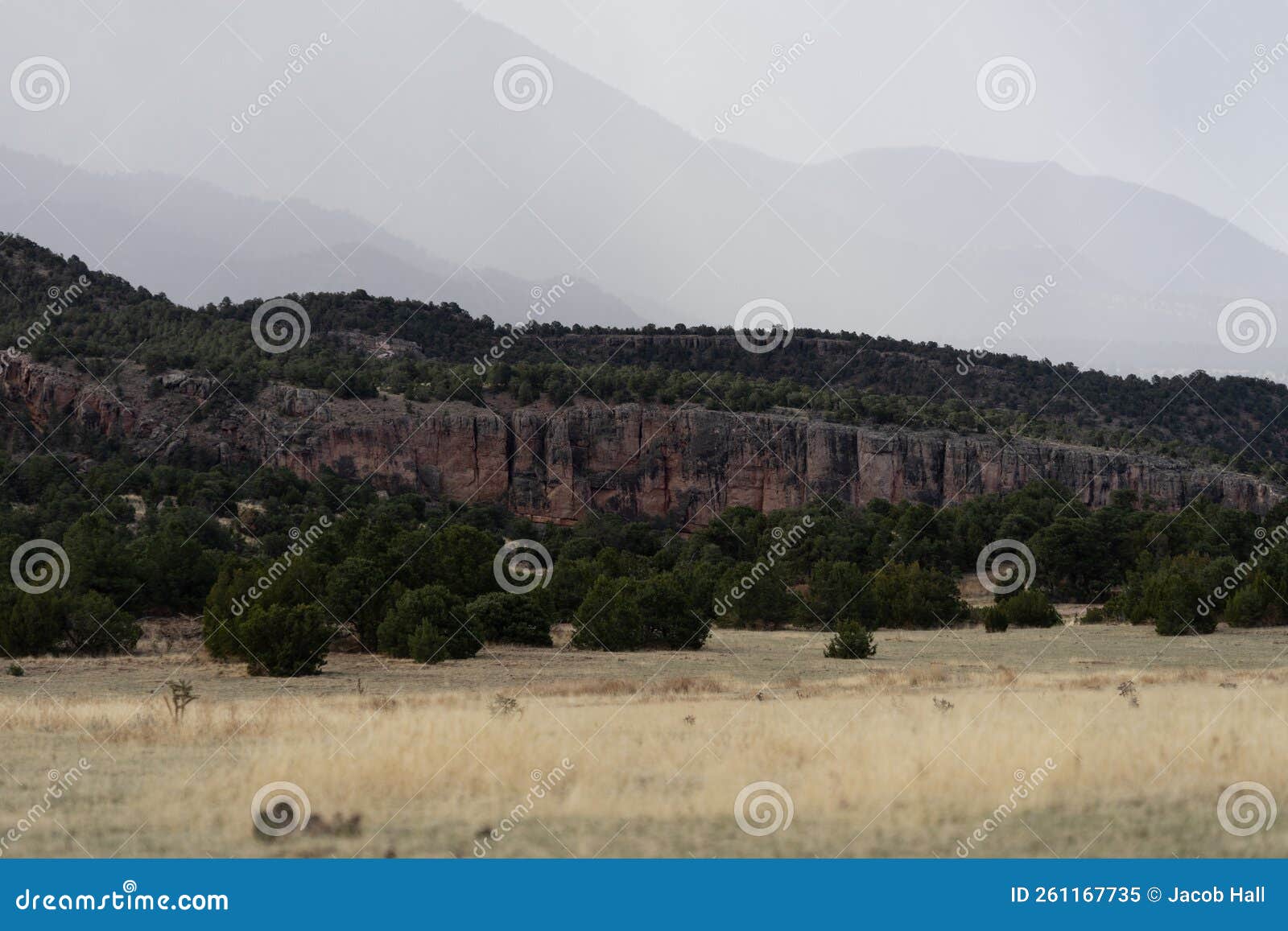 Rain Storm Behind Cliffs at Shelf Road Stock Image - Image of climber ...
