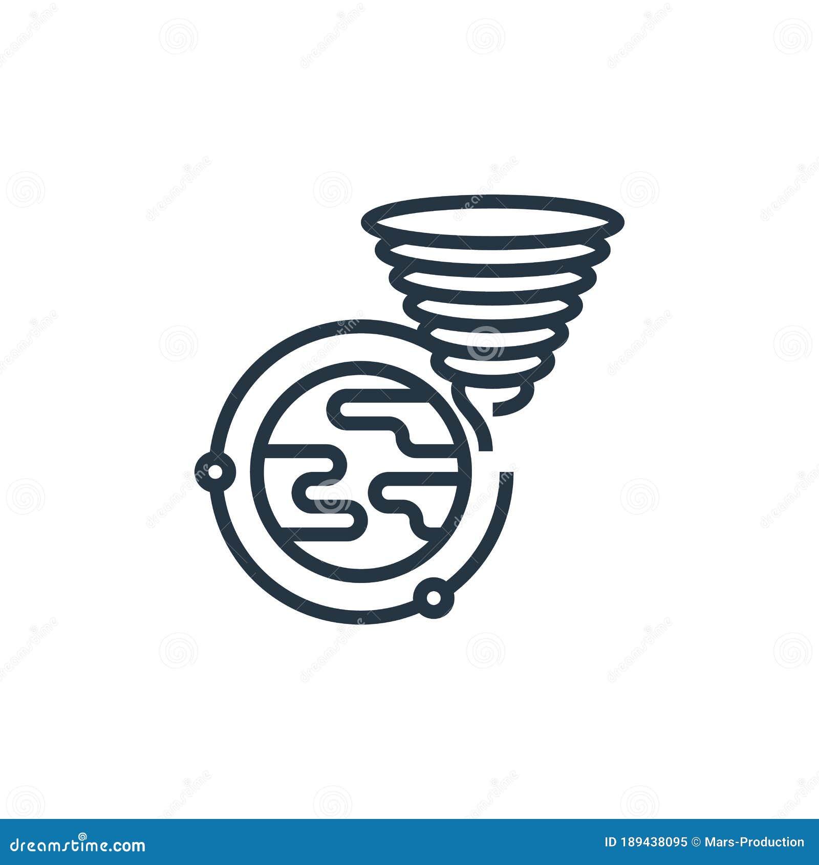 Storms Vector Icon Isolated on White Background. Outline, Thin Line ...