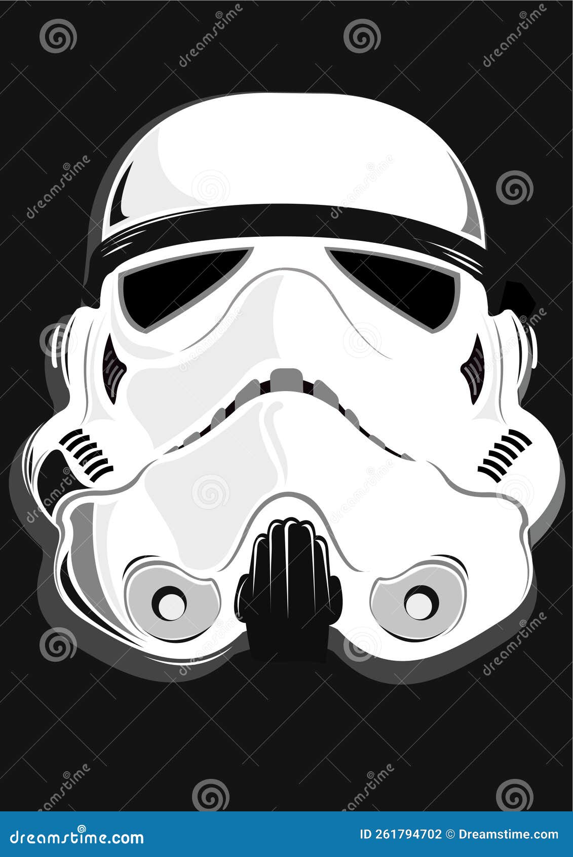 Stormtrooper Face Front View Editorial Photography - Illustration of ...