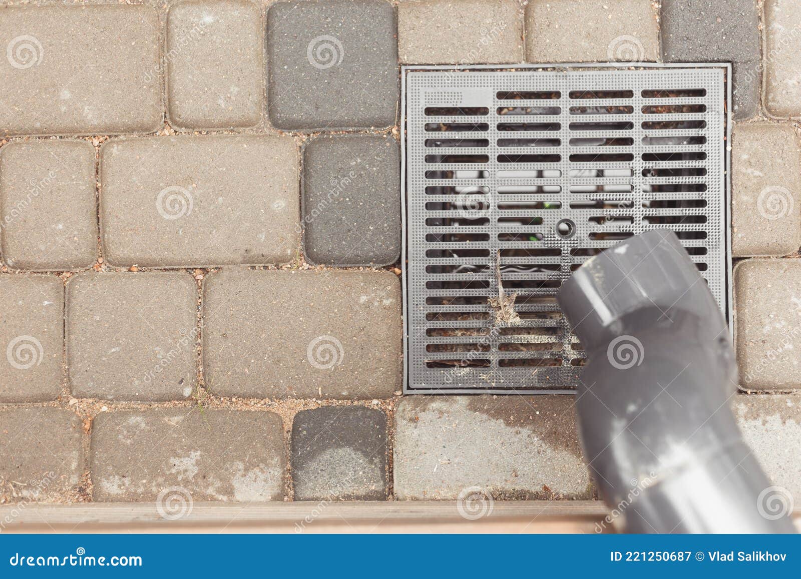 Stormwater Pipe On Facade With Rainwater Drainage Into The Drainage ...