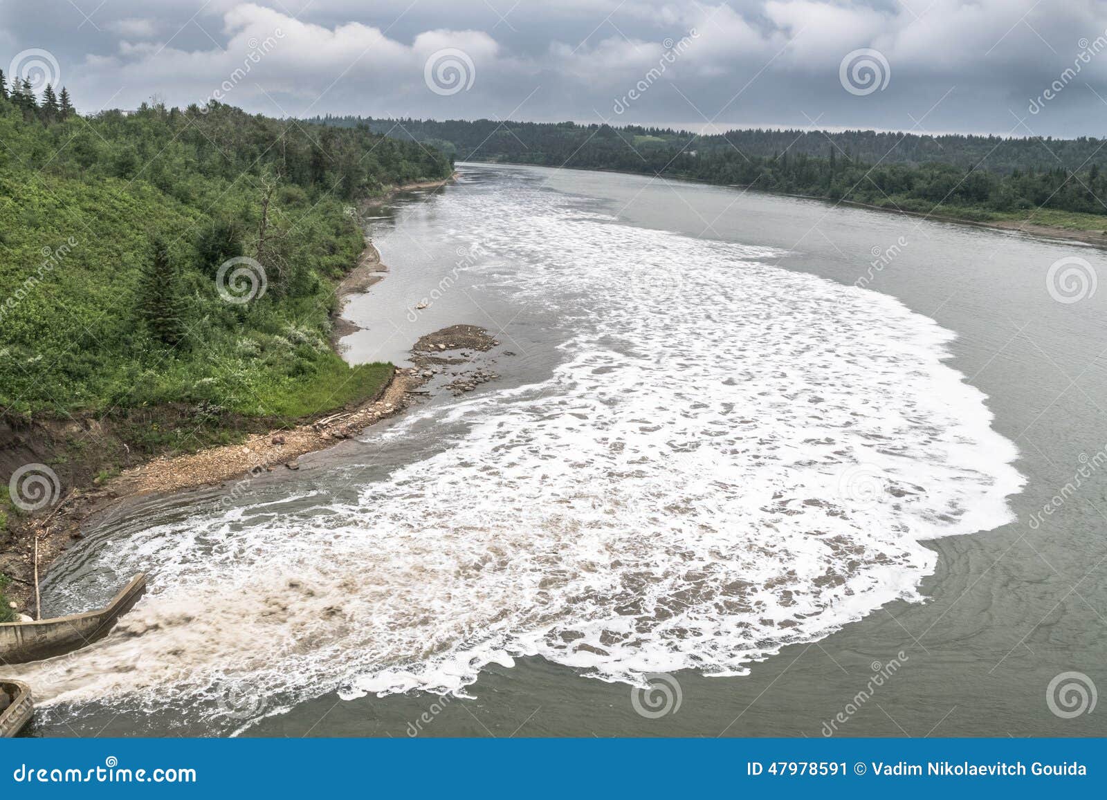 Stormwater Runoff stock image. Image of outfall, river - 47978591