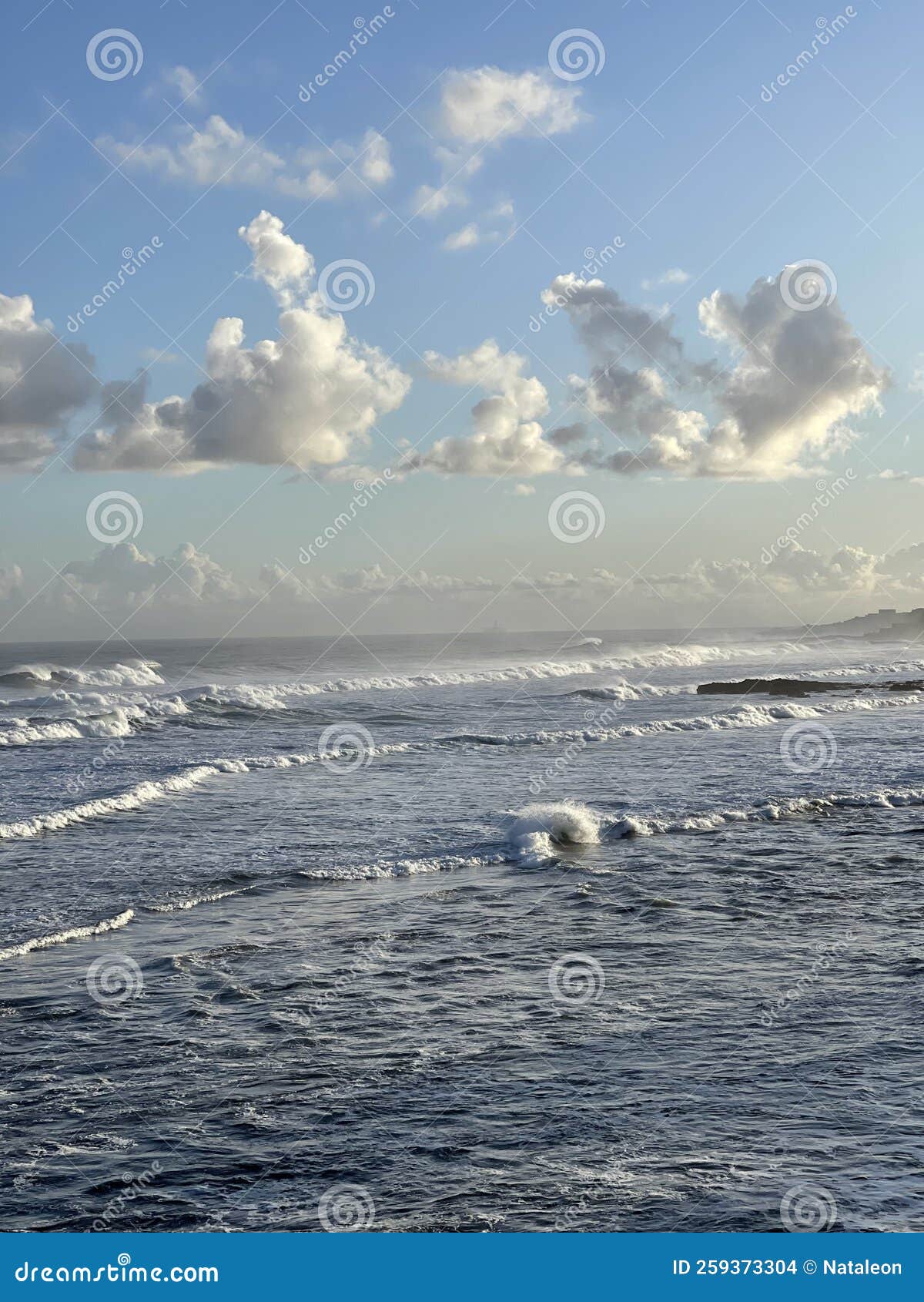 The Stormy and Calm Coast of the Atlantic Ocean Stock Photo - Image of ...
