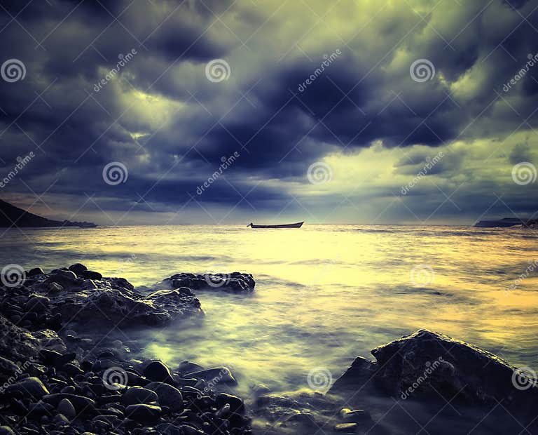 Stormy clouds stock photo. Image of reflection, nature - 22776834