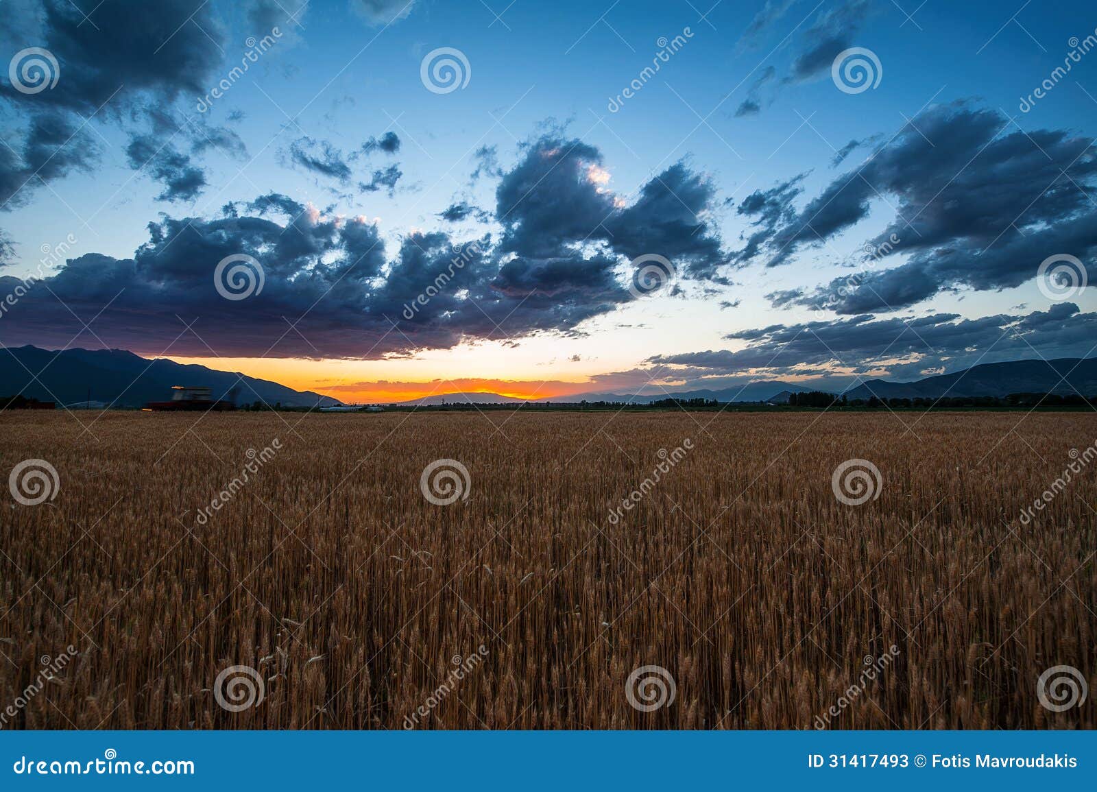 Stormy Clouds Over the a Field Stock Image - Image of field, landscape ...