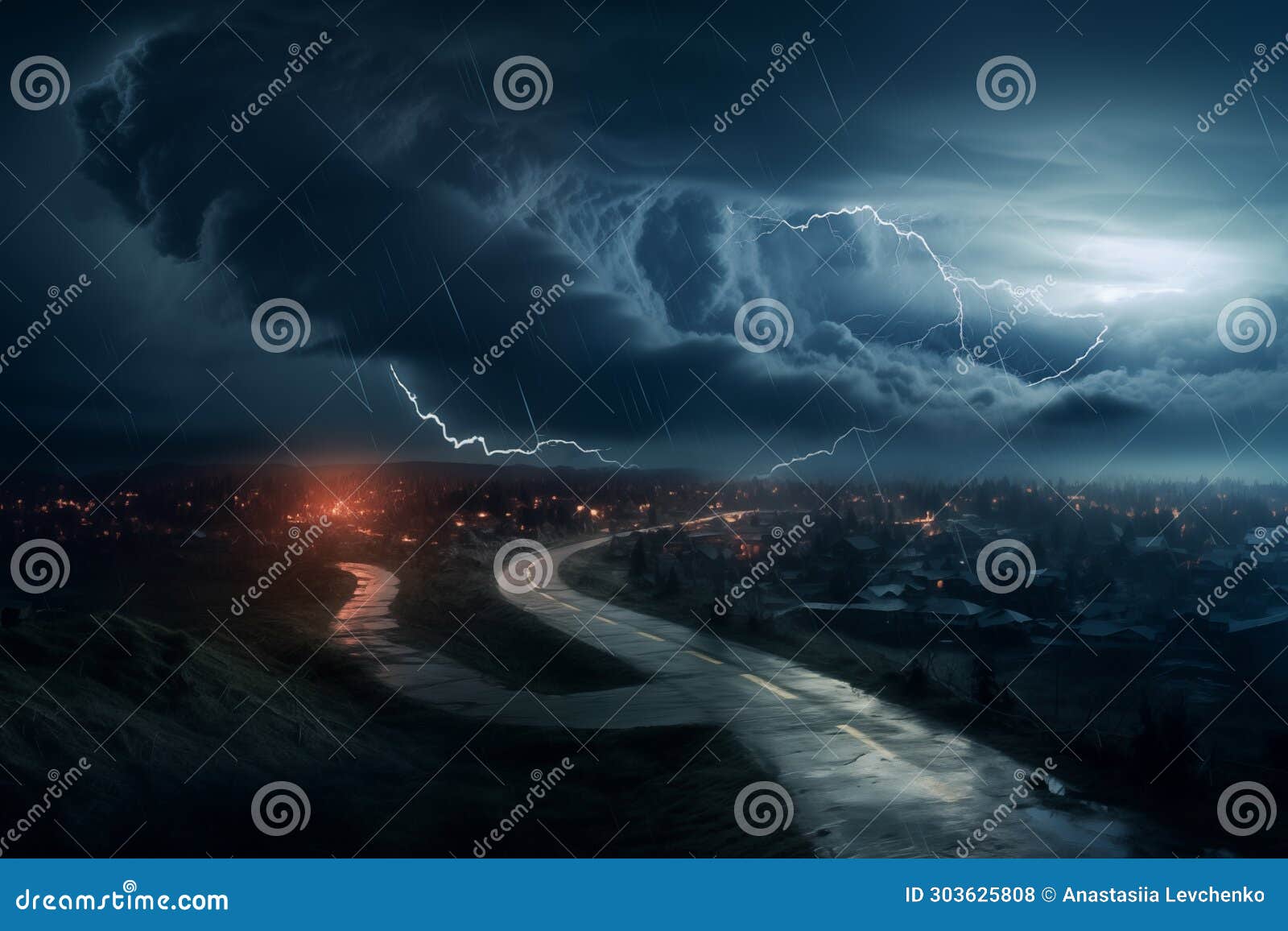 Stormy Landscape - Climate Change and Natural Disaster Concept Stock ...