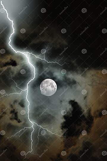 Stormy Moon stock photo. Image of thunder, clouds, stormy - 4348472