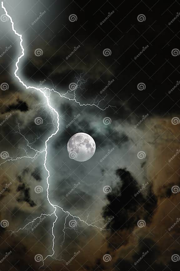 Stormy Moon stock photo. Image of thunder, clouds, stormy - 4348472