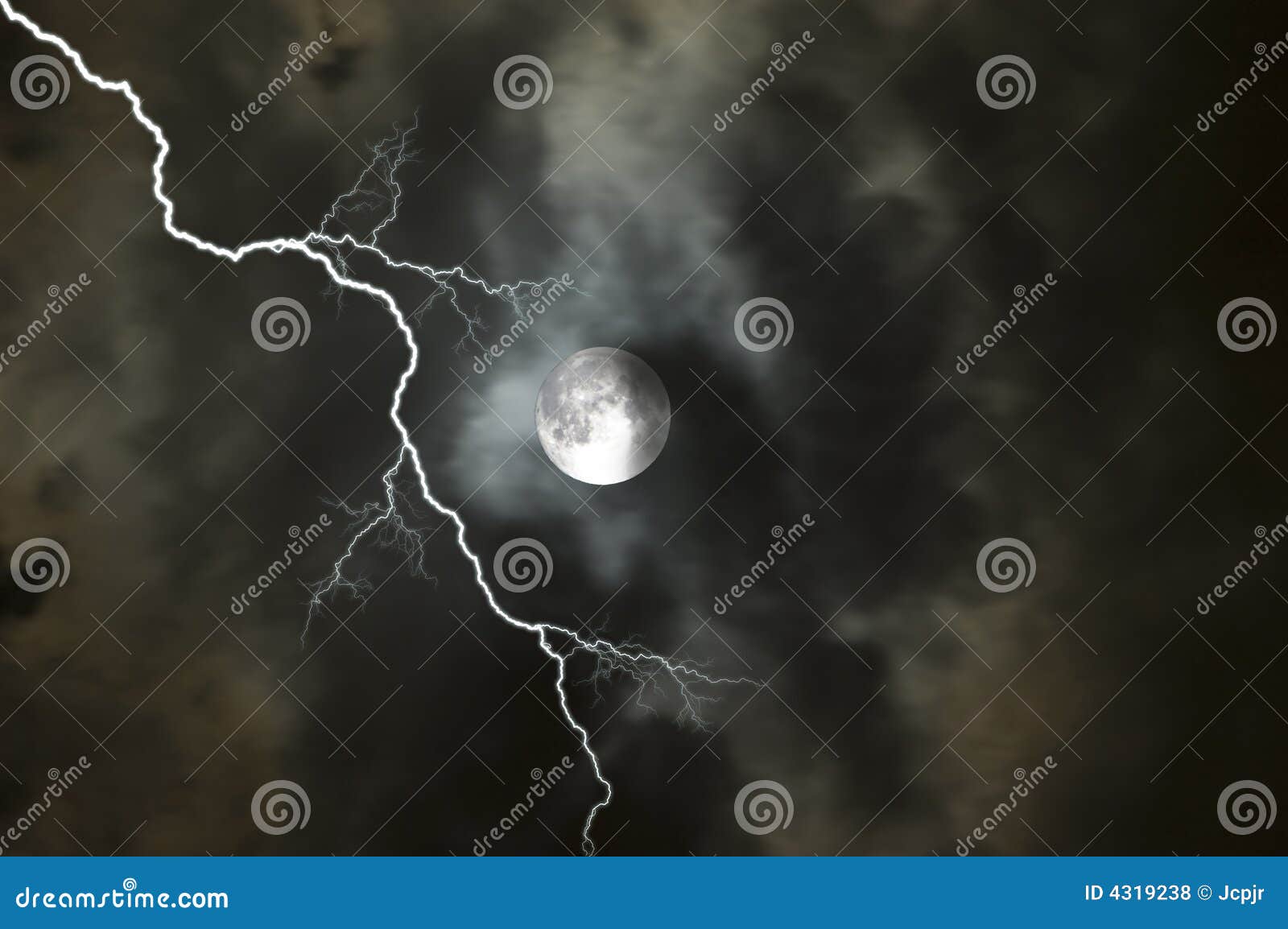 Stormy Moon2 stock photo. Image of outdoor, evening, lights - 4319238