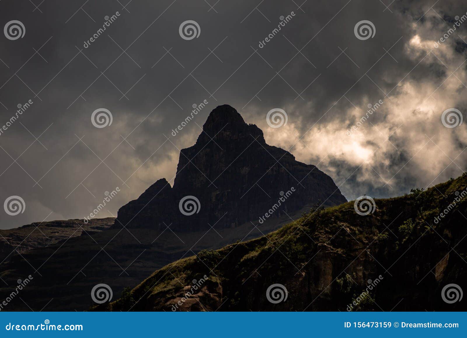 Stormy mountain stock image. Image of rocks, still, forms - 156473159