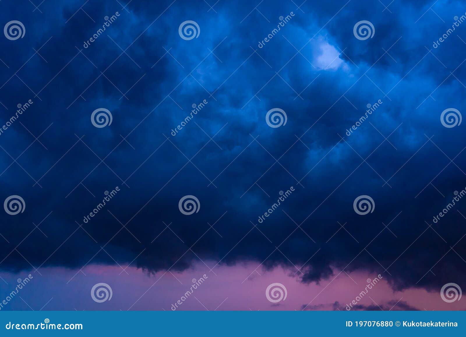 Stormy Night Sky. Huge Rain Cloud Stock Photo - Image of dusk, view ...