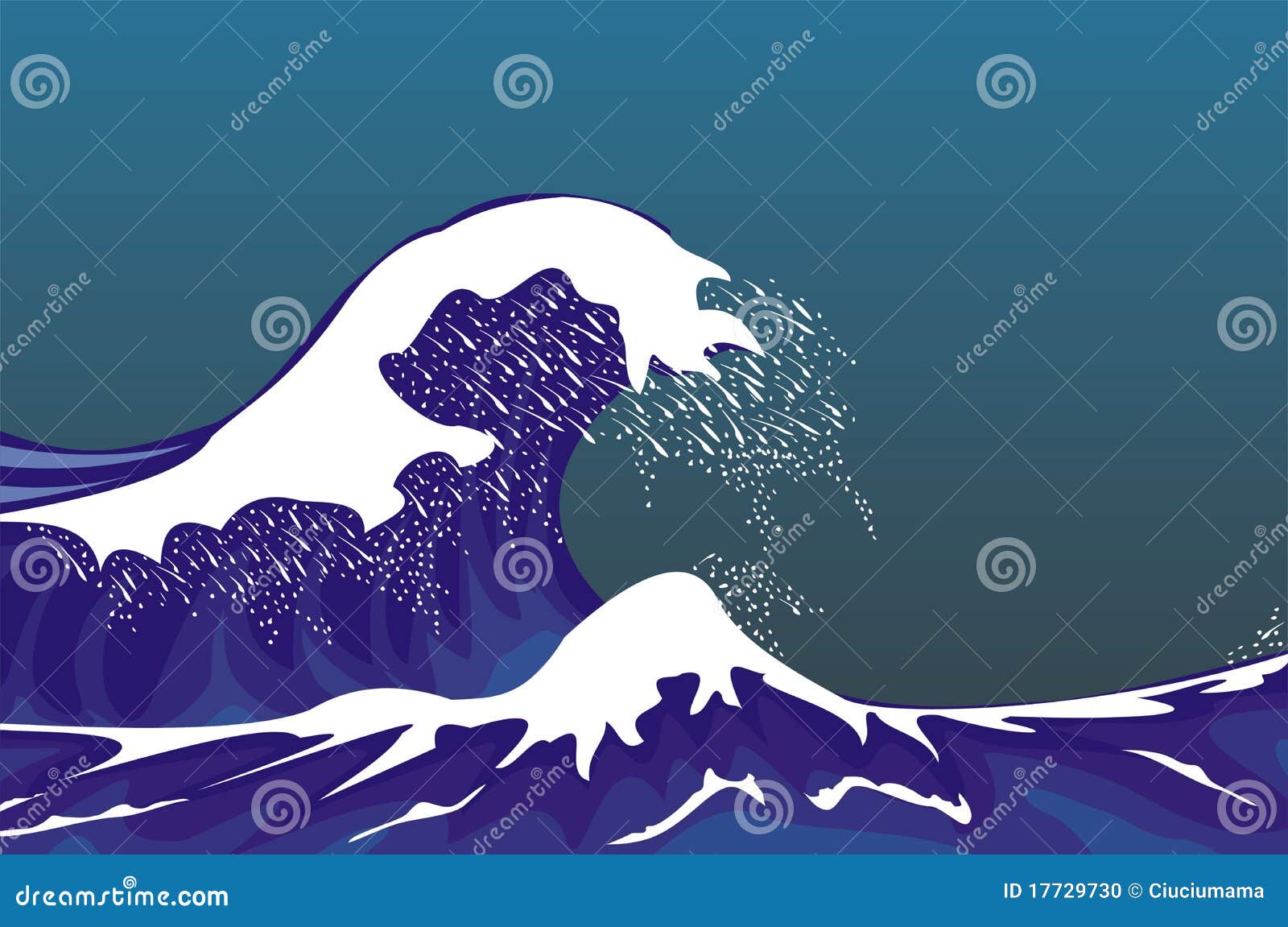 Stormy ocean stock vector. Illustration of ocean, scene - 17729730