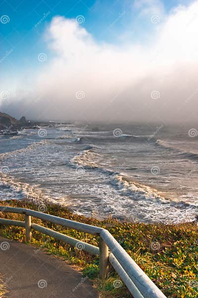 Stormy Oregon coastline stock photo. Image of waves, coastline - 9995194