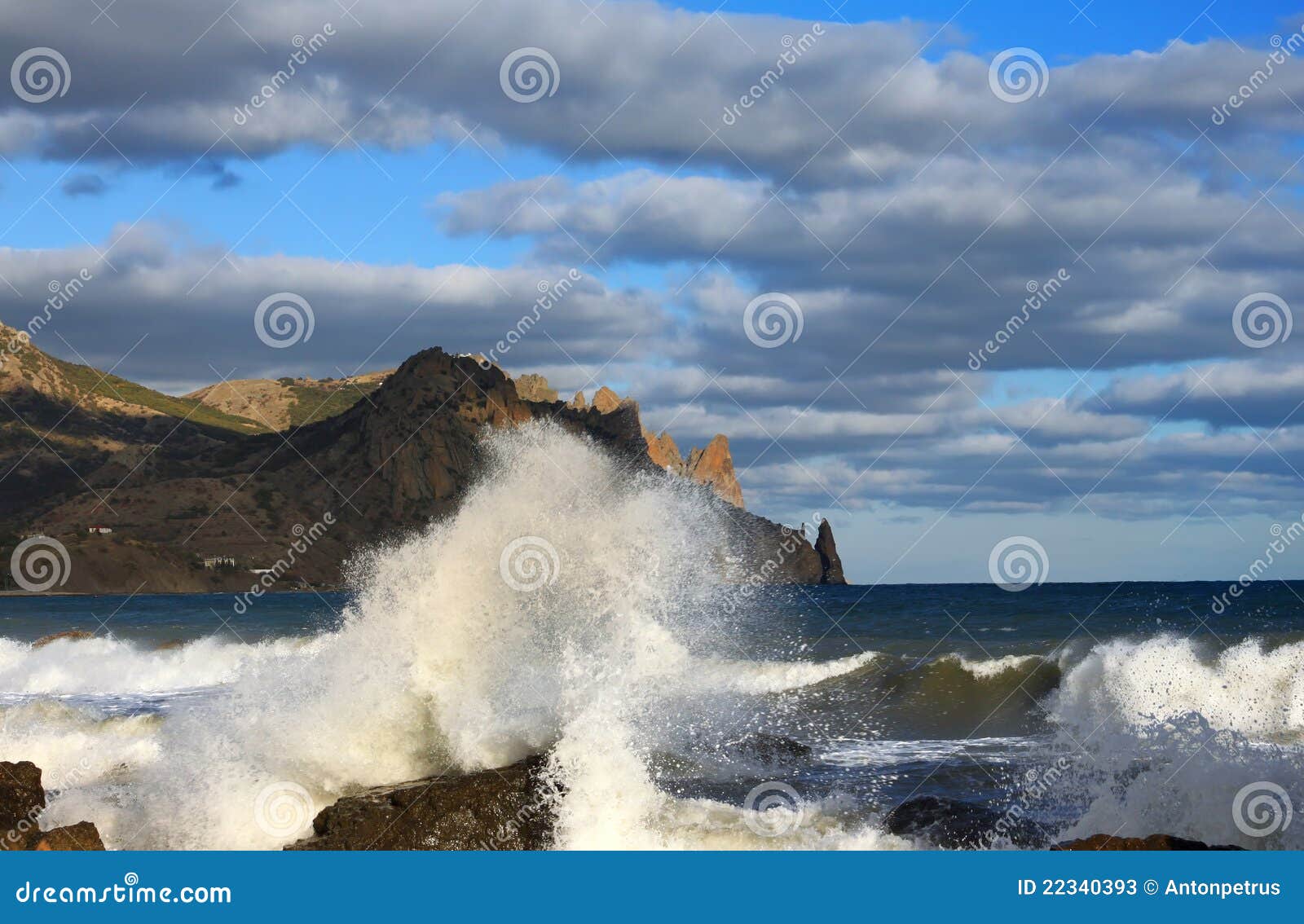 Stormy sea stock image. Image of moon, summer, heaven - 22340393