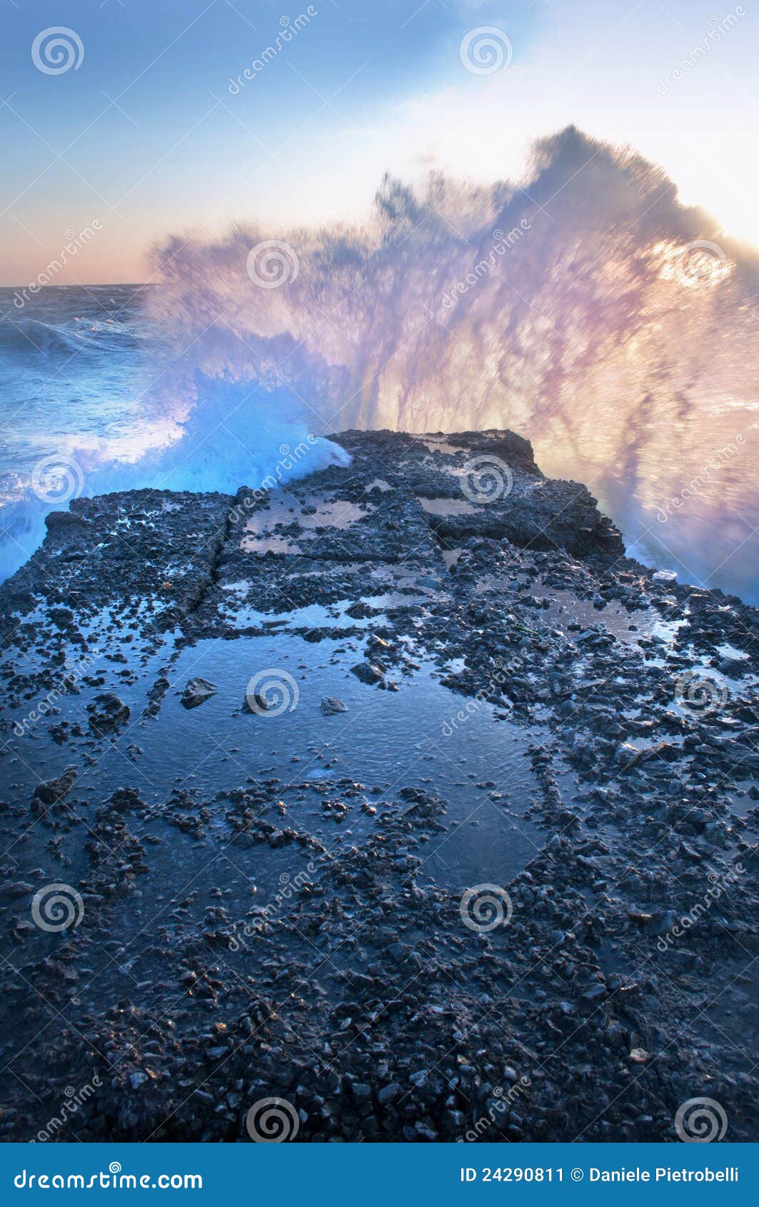 Stormy Sea Crashes in the Rocks Stock Image - Image of power, wild ...