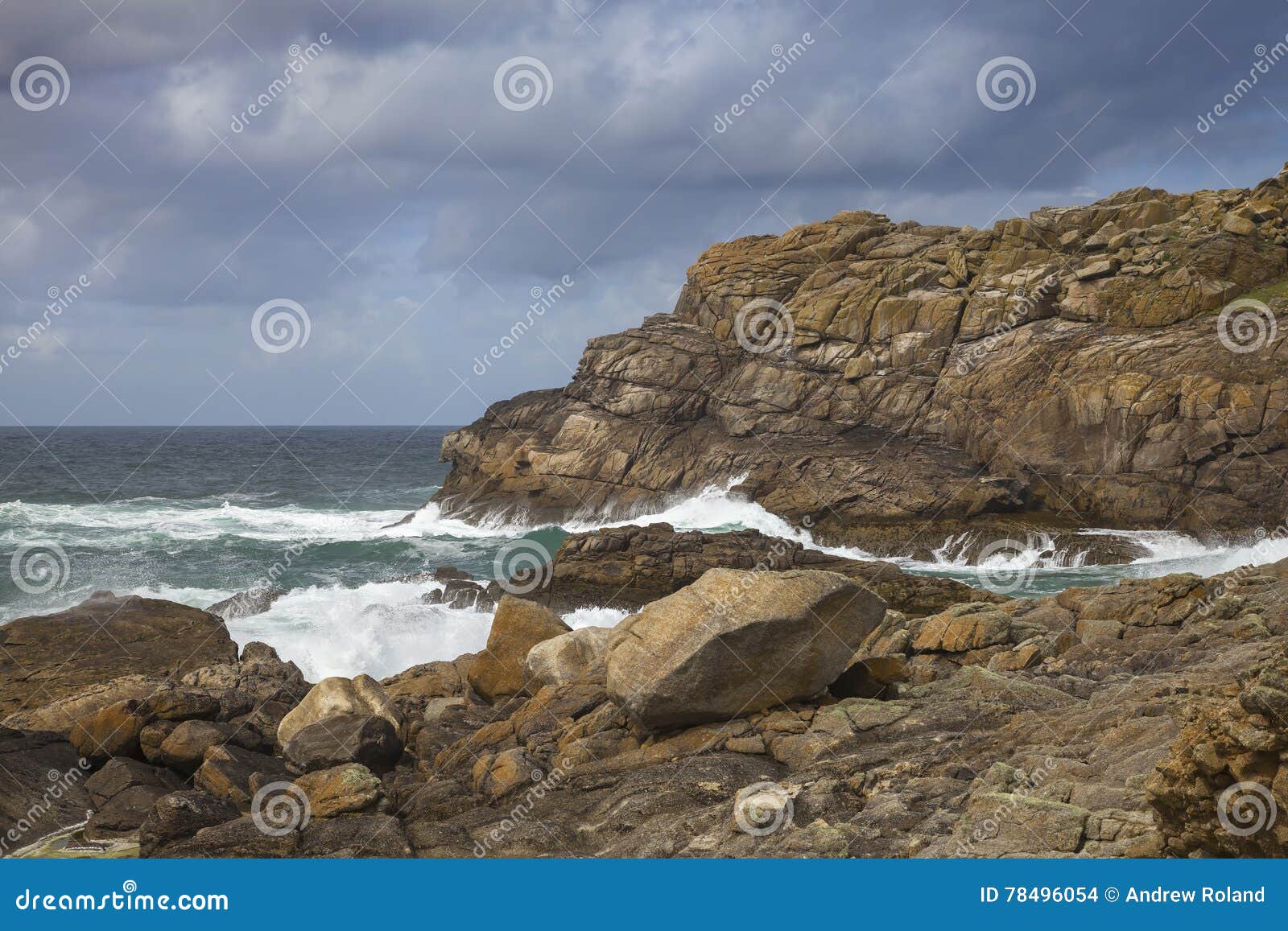 Stormy Sea At Hell Bay, Bryher, Isles Of Scilly, England Stock Photo ...