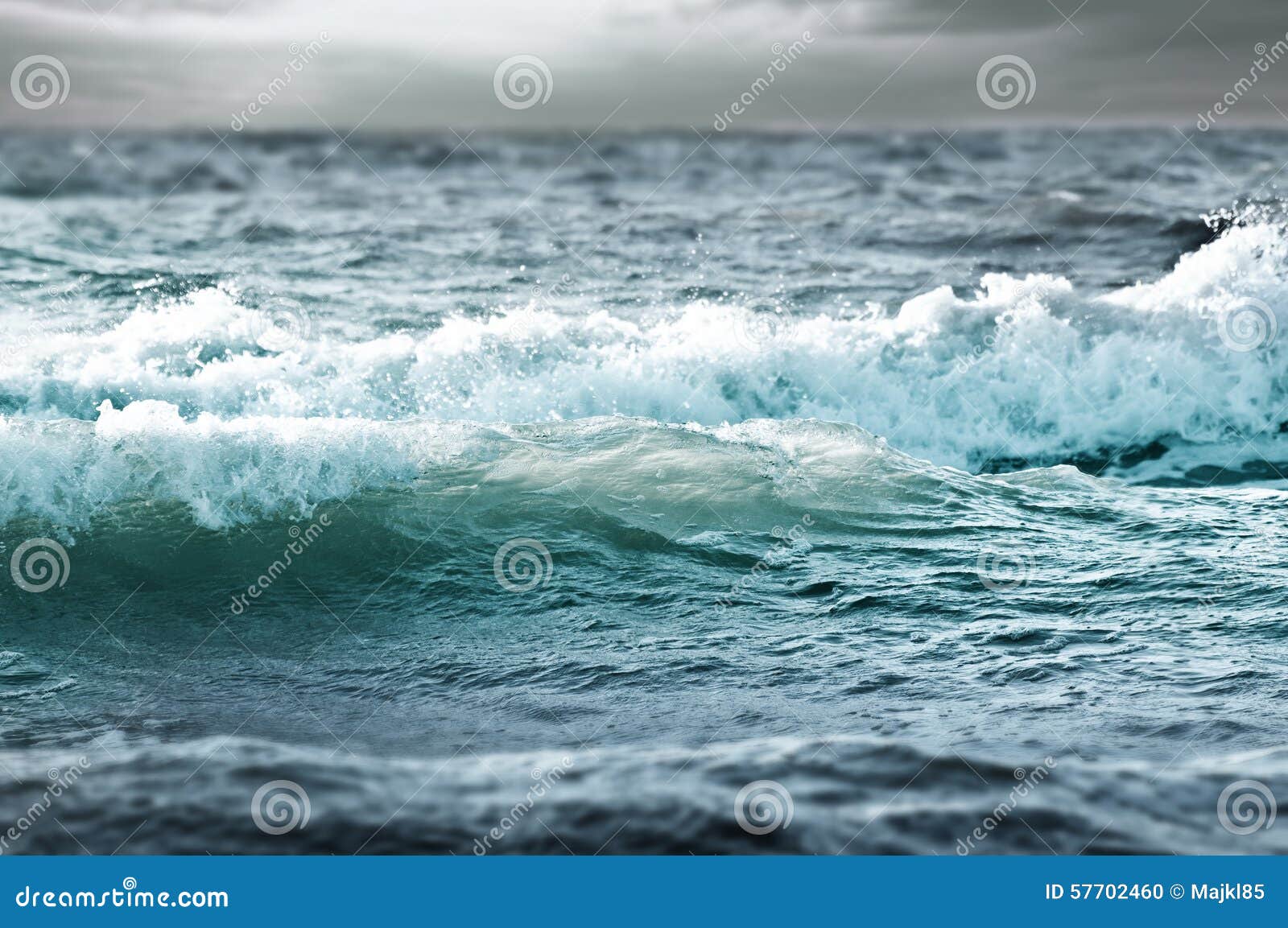 Stormy Sea Waves - Blue and Green Background Stock Photo - Image of ...