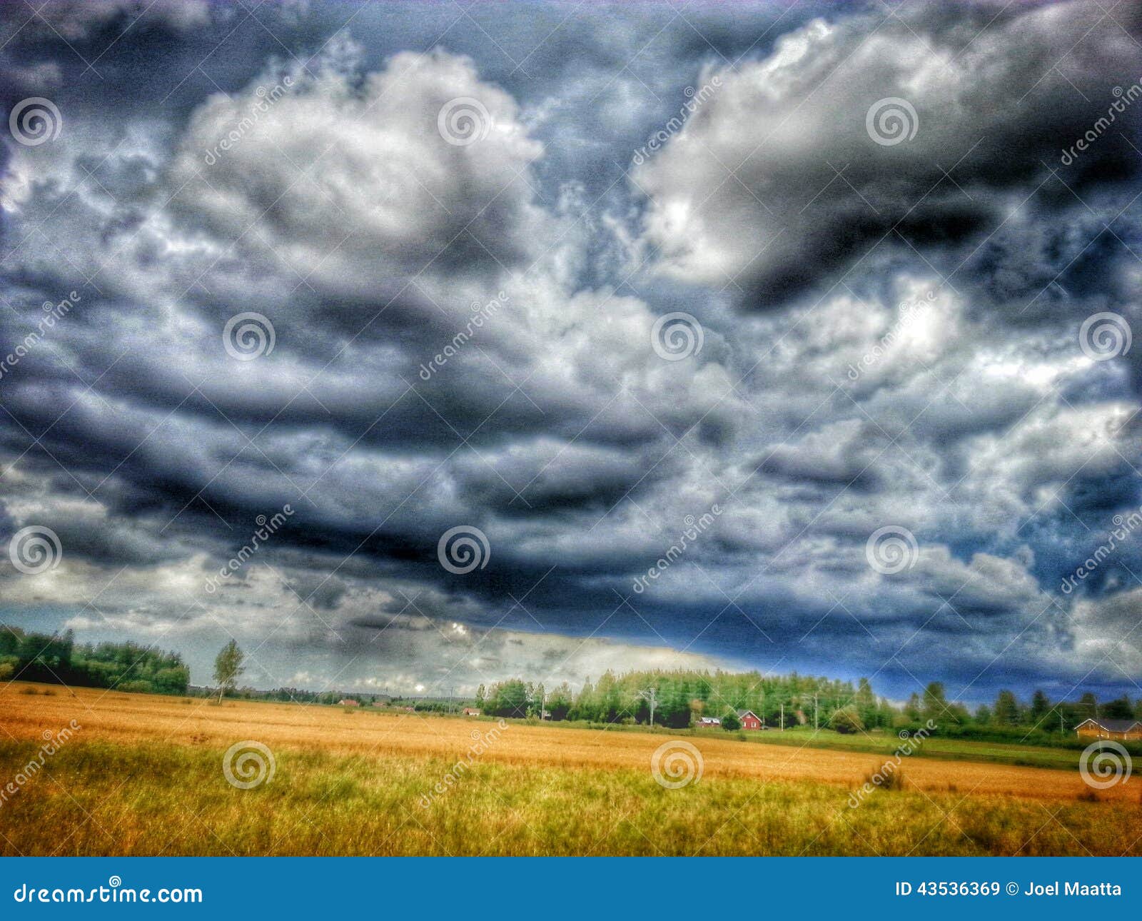 Stormy sky on the field stock image. Image of europe - 43536369