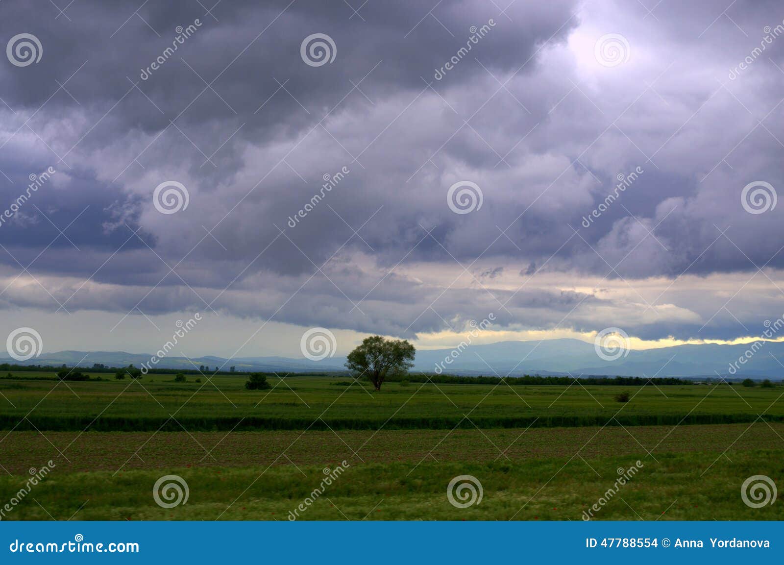 Stormy sky over fields stock photo. Image of scenic, europe - 47788554