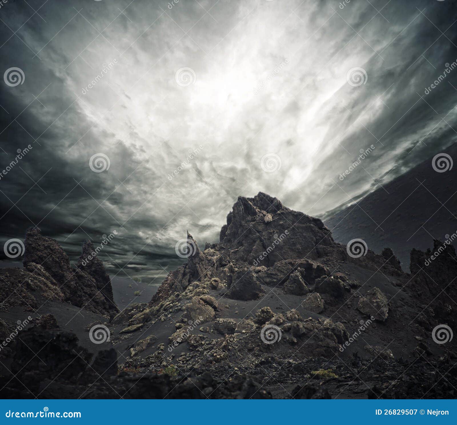 Stormy sky over rocks stock image. Image of grey, moody - 26829507