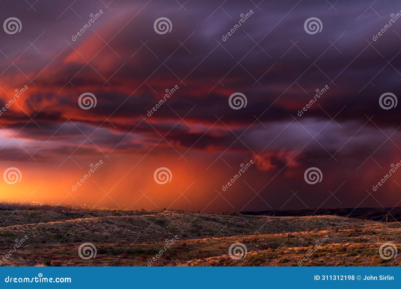 Stormy Sunset Sky in the Arizona Desert Stock Photo - Image of ...